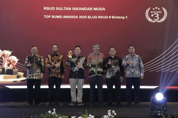 Komitmen Pelayanan Unggulan, RSUD SIM Nagan Raya Raih TOP BUMD Awards 2025