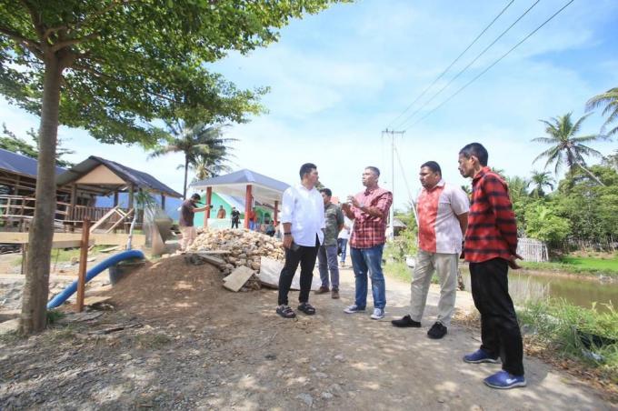 Kadisbudpar Aceh Tinjau Pembangunan Dermaga Wisata Desa Nusa